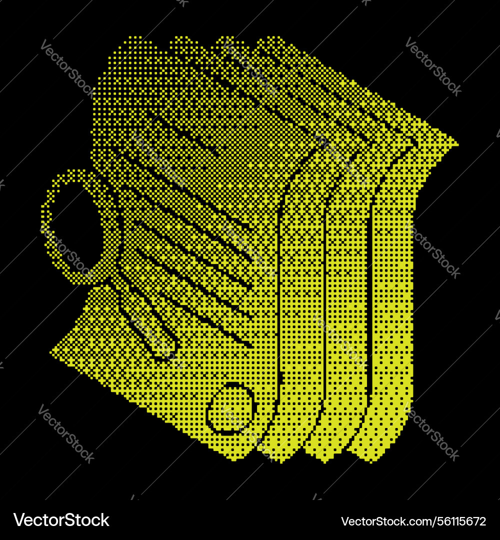 Pixel agreement silhouette icon paper contract Vector Image