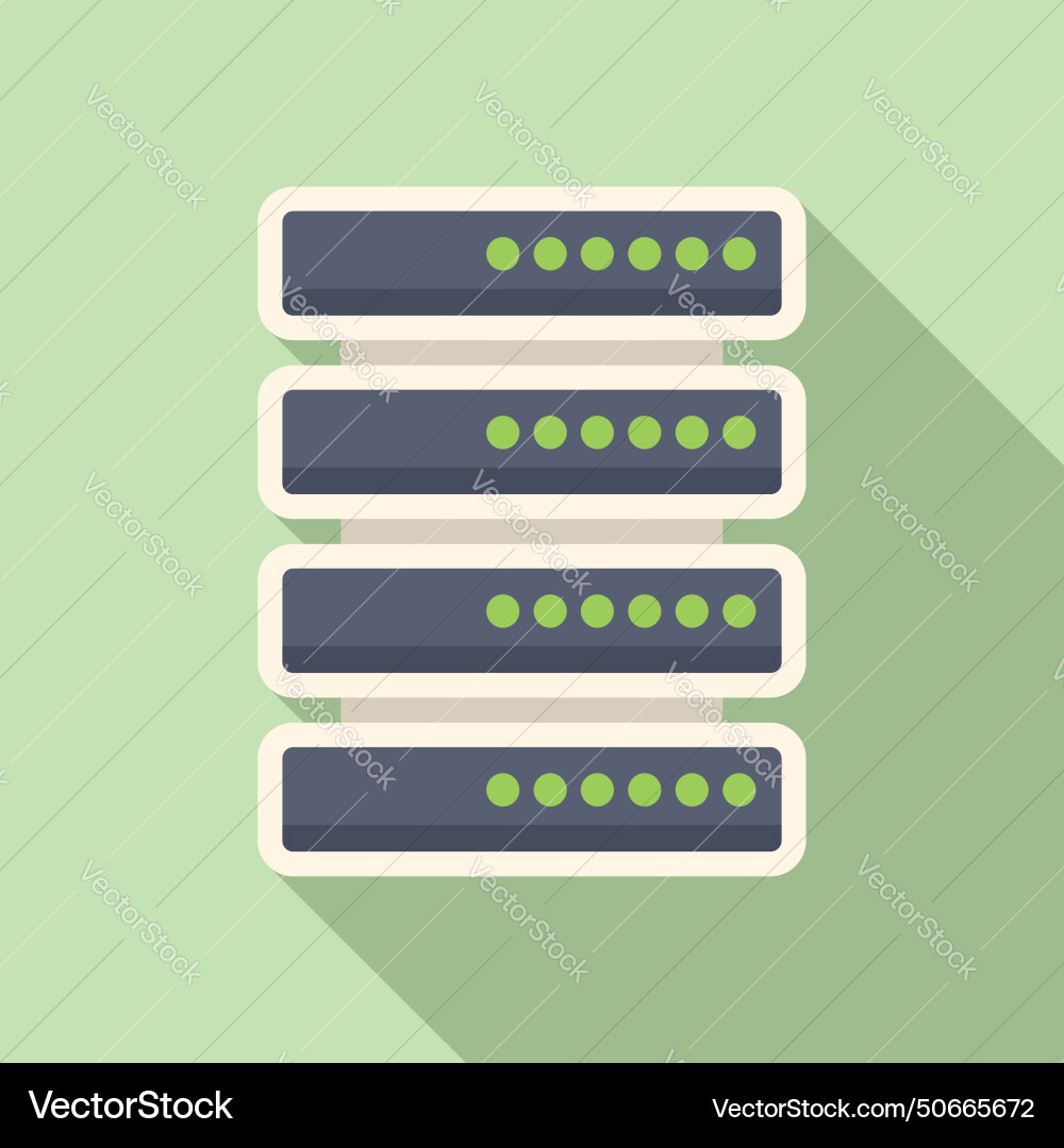 Server data equipment icon flat computer Vector Image Server data equipment icon flat computer Vector Image