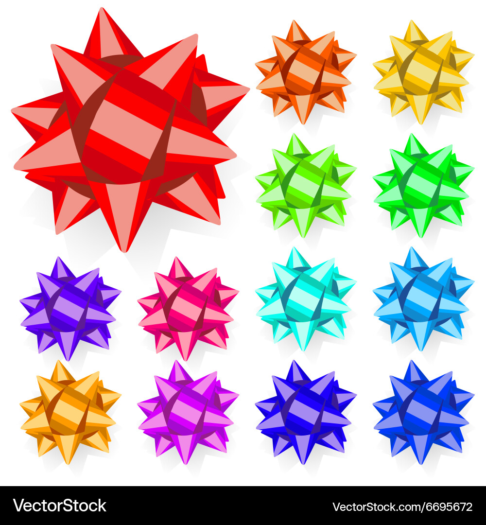 Set of bows Royalty Free Vector Image - VectorStock