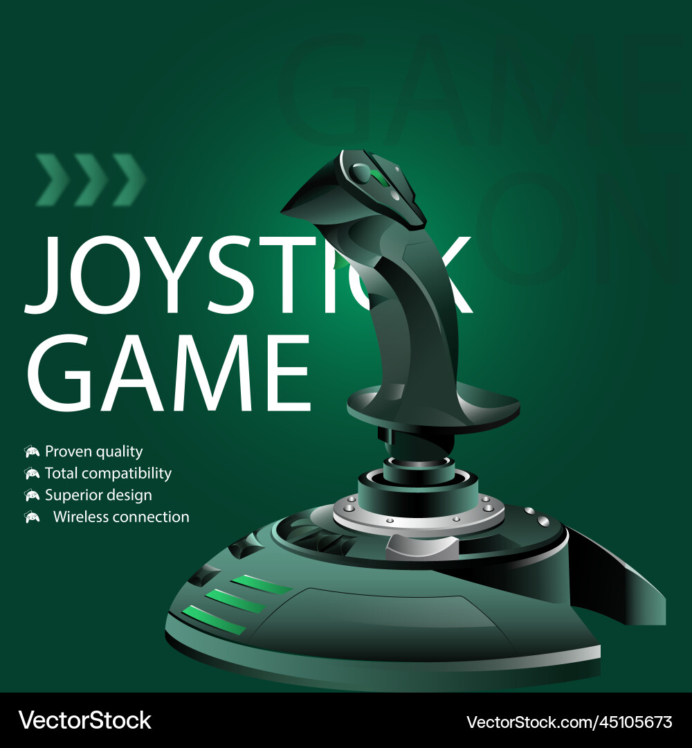 Banner design of joystick game Royalty Free Vector Image