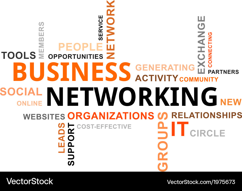 Business Networking Word Cloud Royalty Free Vector Image