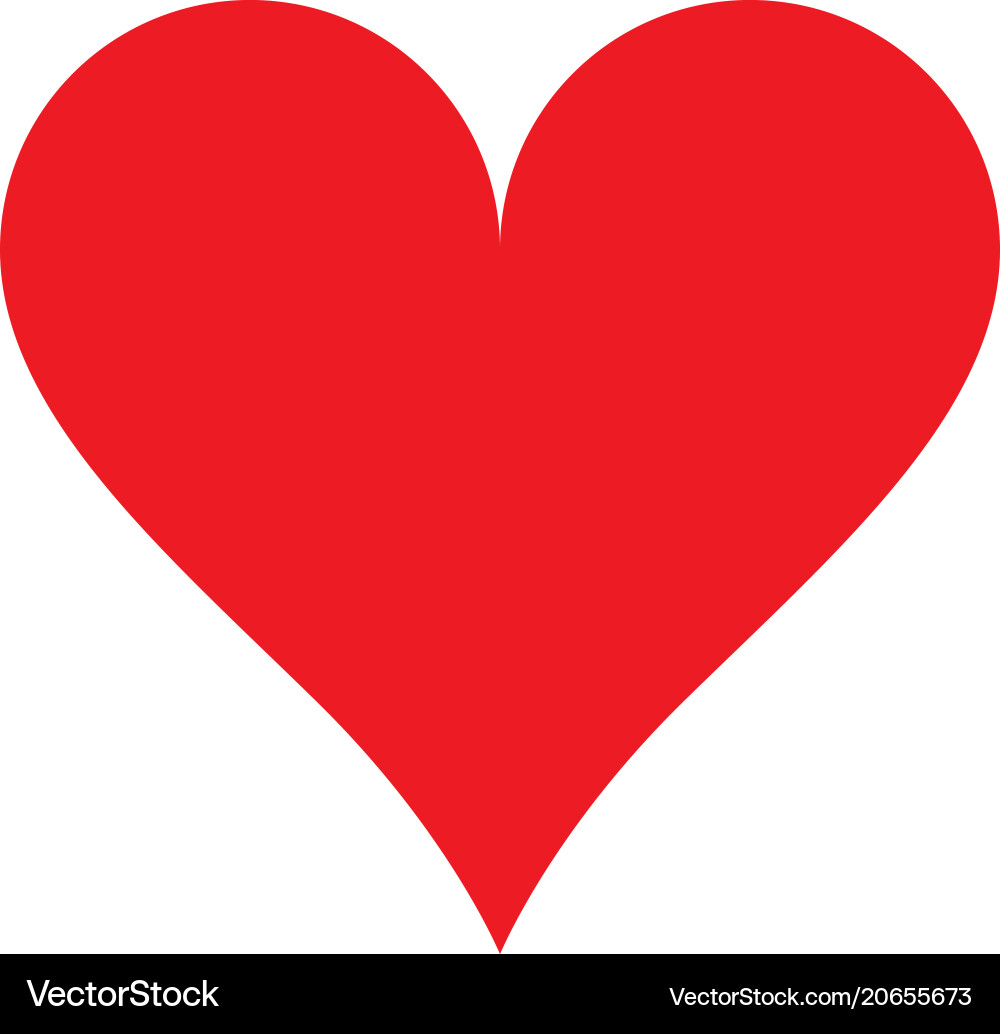 Isolated Heart Playing Card Royalty Free Vector Image