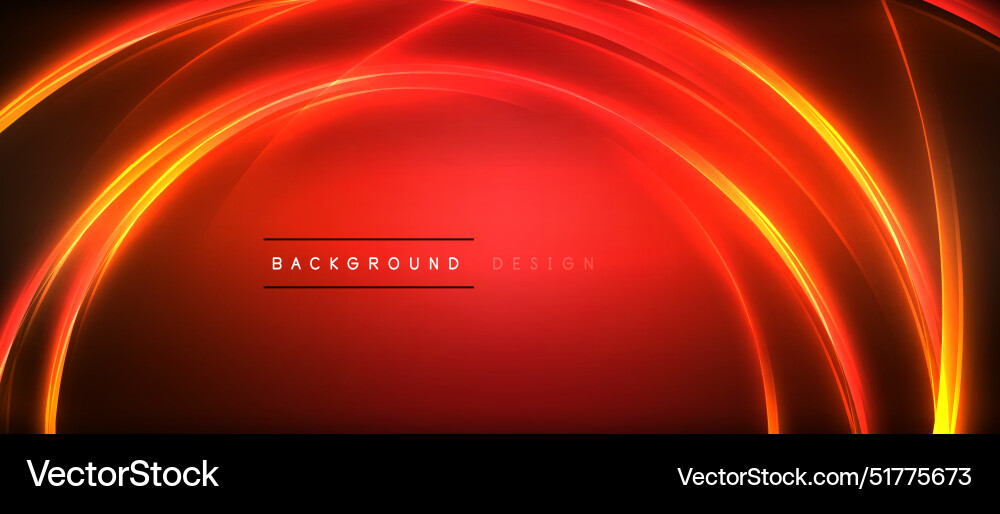 Neon glowing circle rays light round lines Vector Image