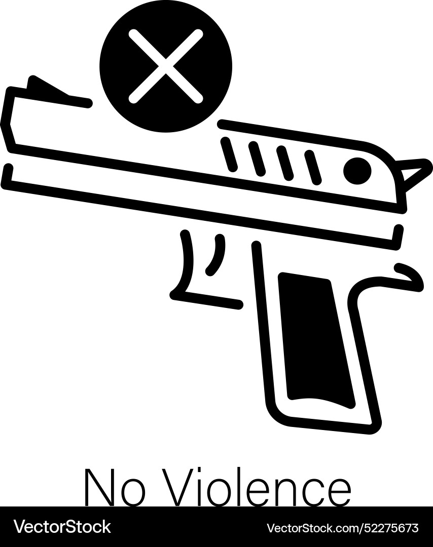 No violence Royalty Free Vector Image - VectorStock