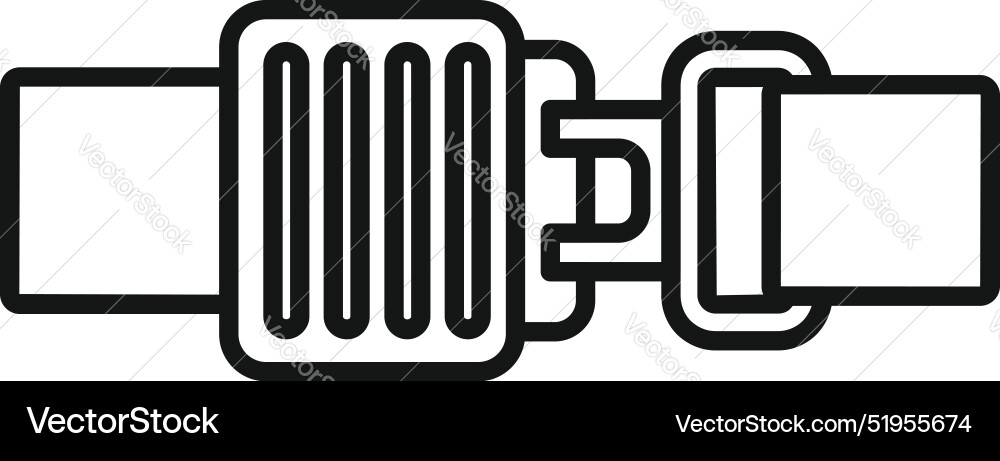 Buckle on a safety belt is securing for accident Vector Image