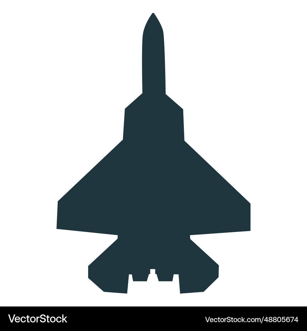 F 35 Flugzeuge Draufsicht Silhouette Lizenzfreier Vektor