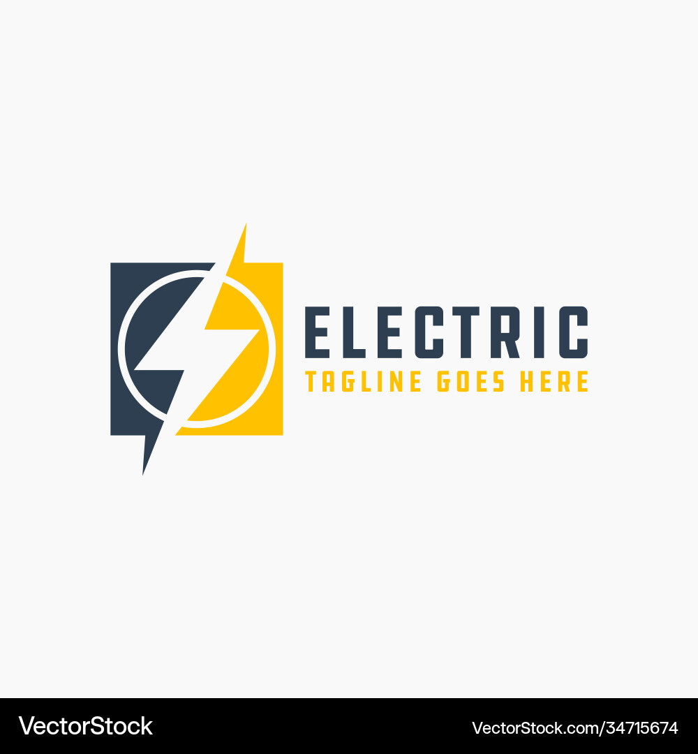 High Voltage Electrical Logo - Modern Royalty Free Vector