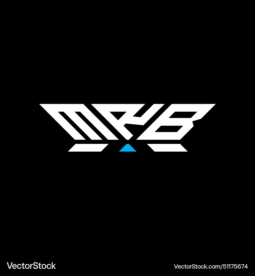 Mrb letter logo design mrb simple and modern logo Vector Image