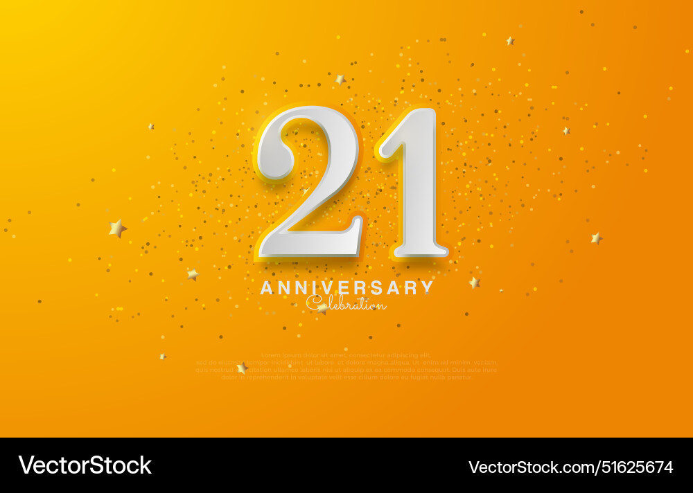Premium 21st anniversary design with classic Vector Image