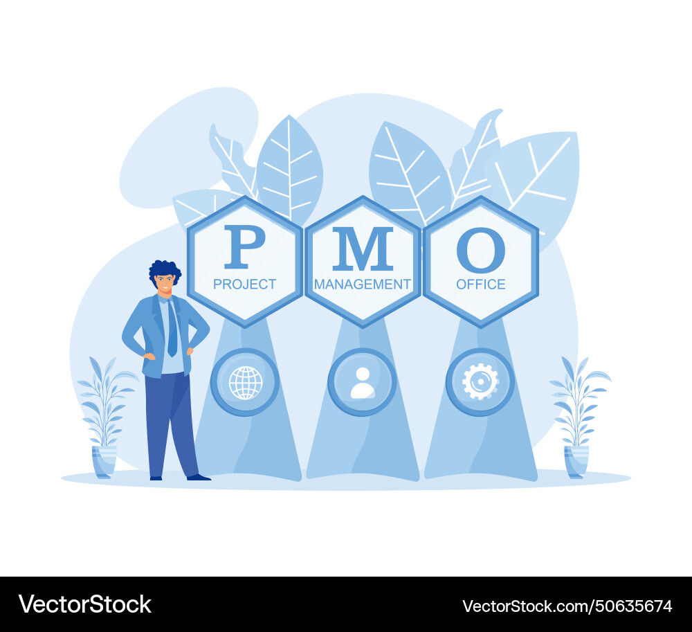 Project management office acronym business Vector Image