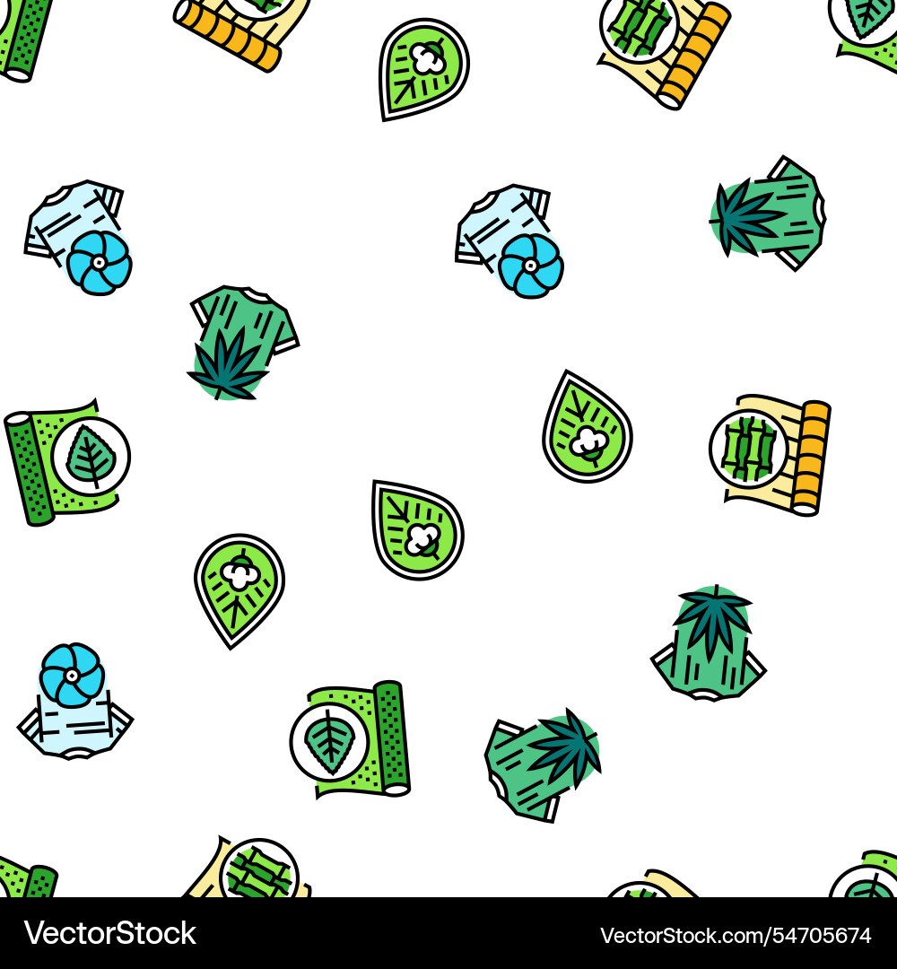Sustainable fashion textile eco seamless pattern Vector Image