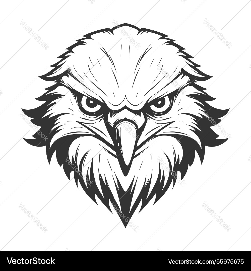 Hawk clip art design Royalty Free Vector Image