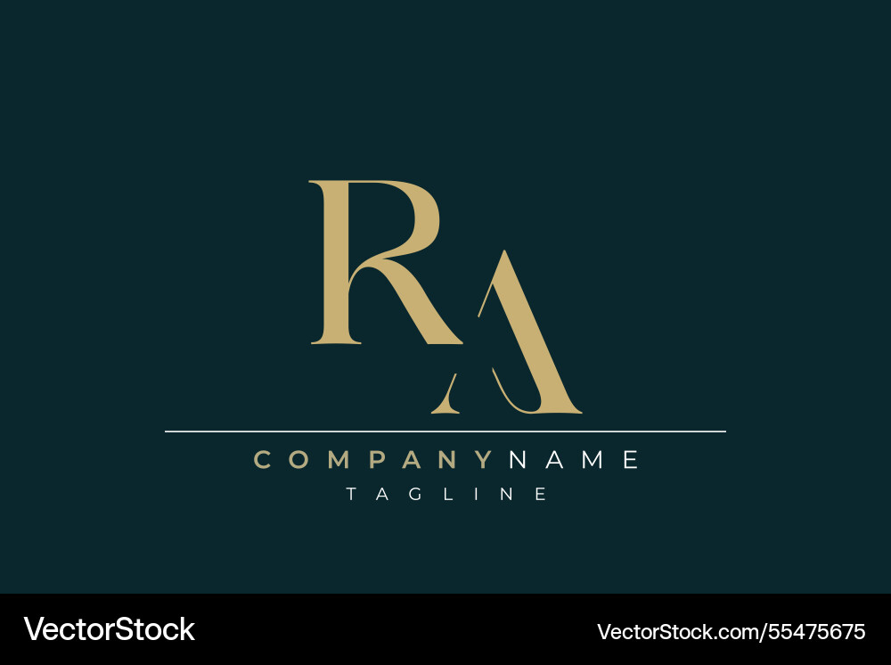 Ra abstract logo design Royalty Free Vector Image