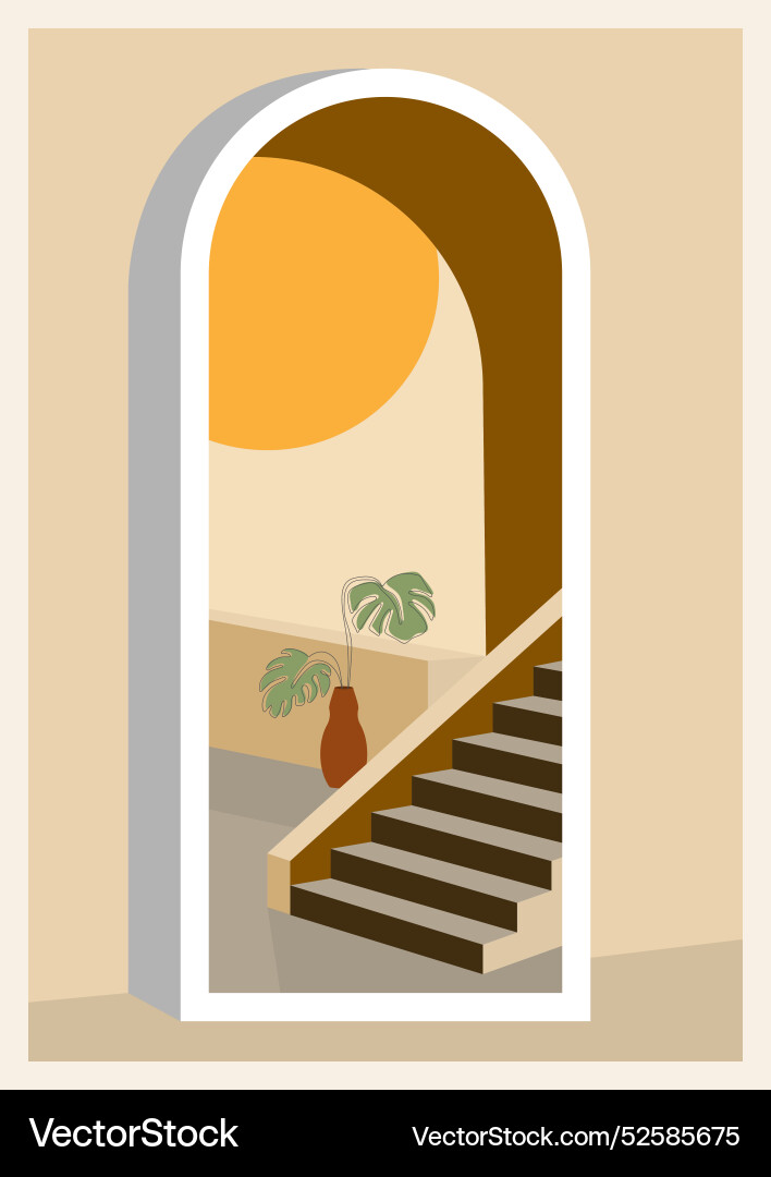 View from the window a minimalist poster Vector Image