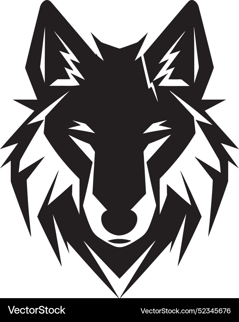Abstract wolf geometry designshadows of the night Vector Image