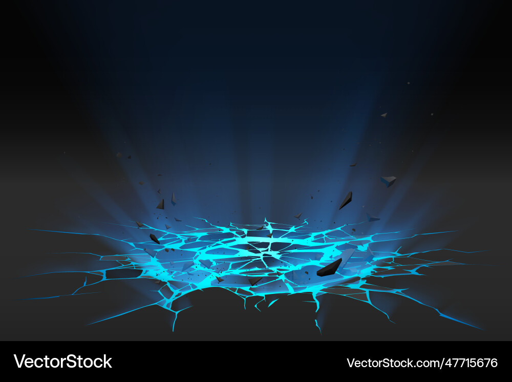 Ground Crack with Explosive Fracture Royalty Free Vector