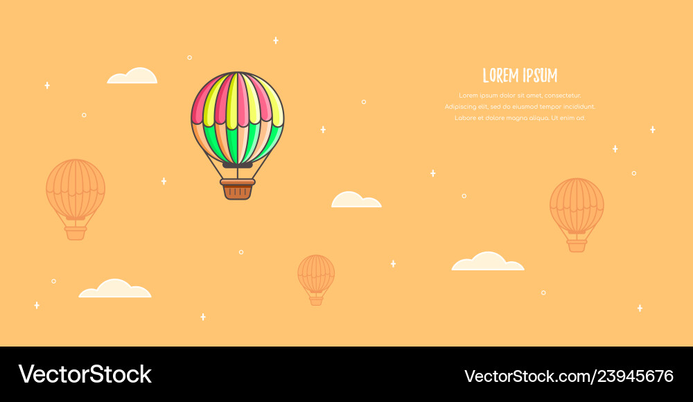 Hot air balloon Royalty Free Vector Image - VectorStock