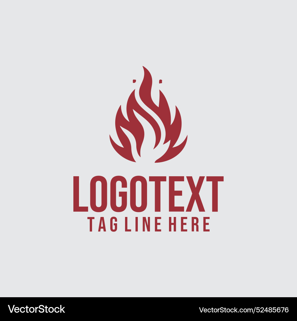 Linear fire logo Royalty Free Vector Image - VectorStock