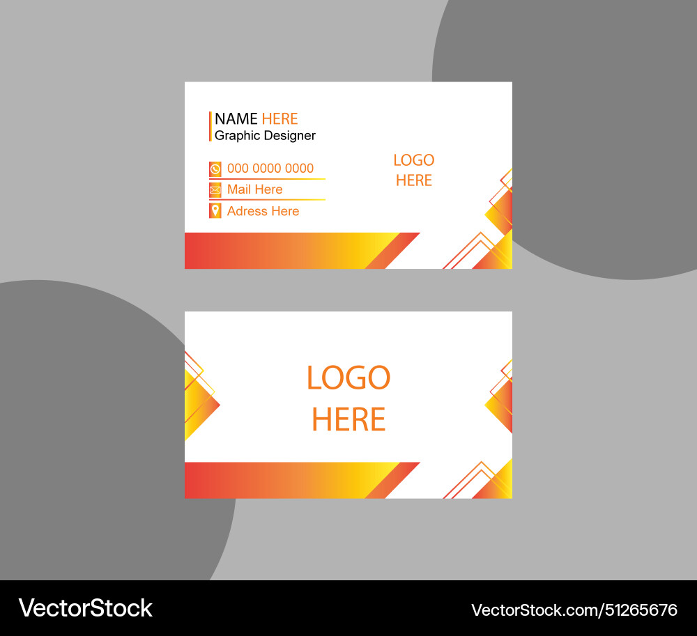 Professional creative business card Royalty Free Vector