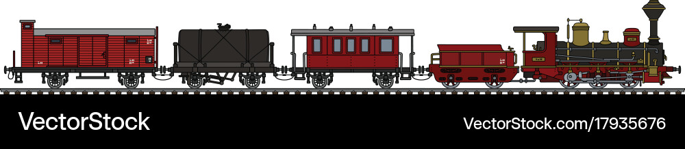 Vintage steam train Royalty Free Vector Image - VectorStock