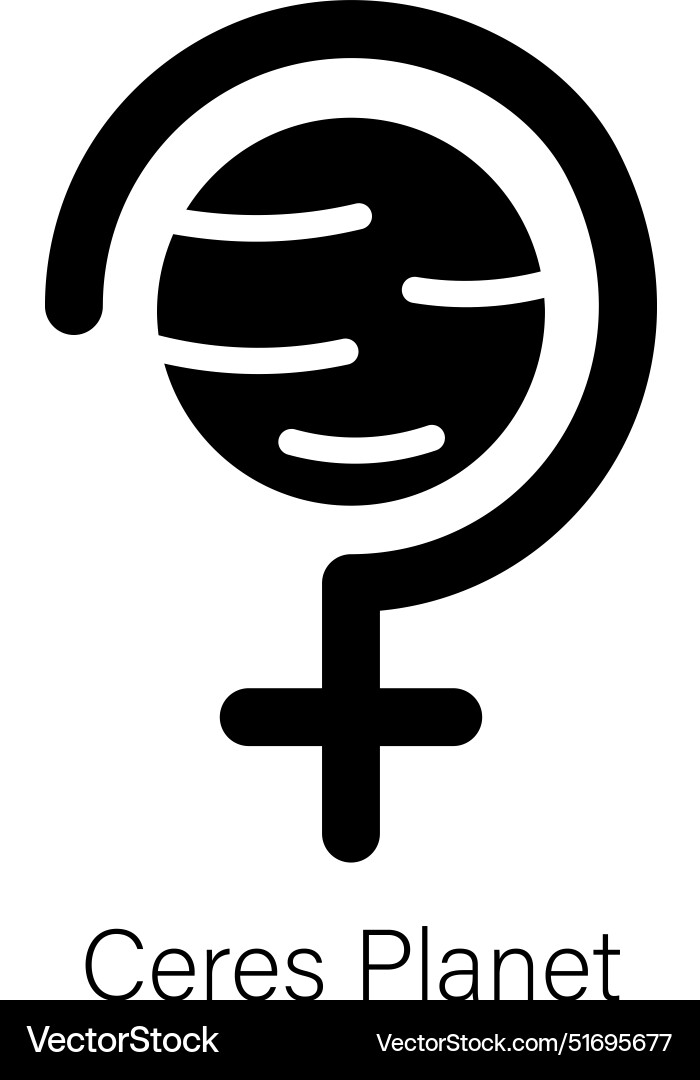 Ceres planet Royalty Free Vector Image - VectorStock