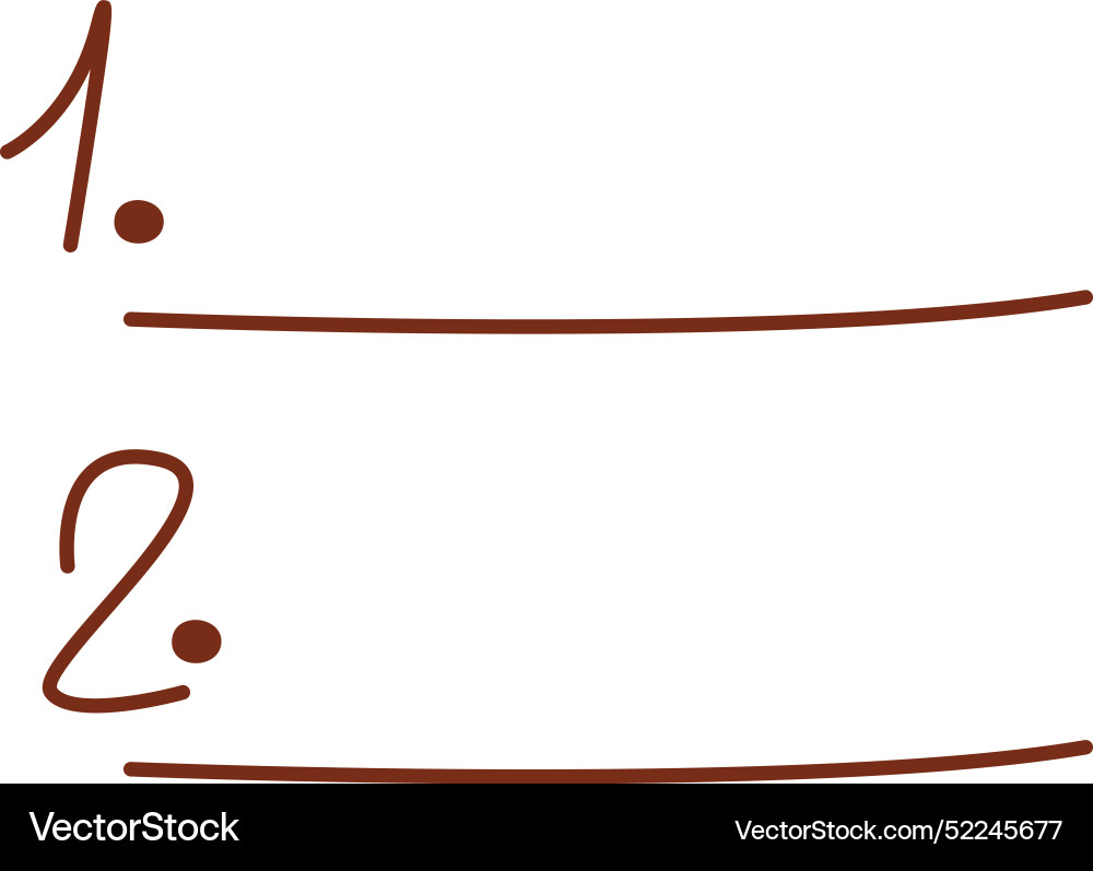 Numbered list icon Royalty Free Vector Image - VectorStock