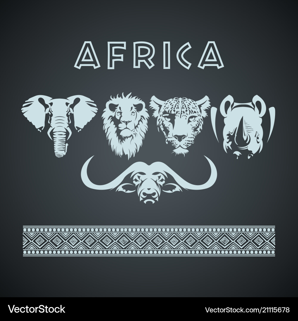Big five africa Vector Images & Graphics for Commercial Use | VectorStock