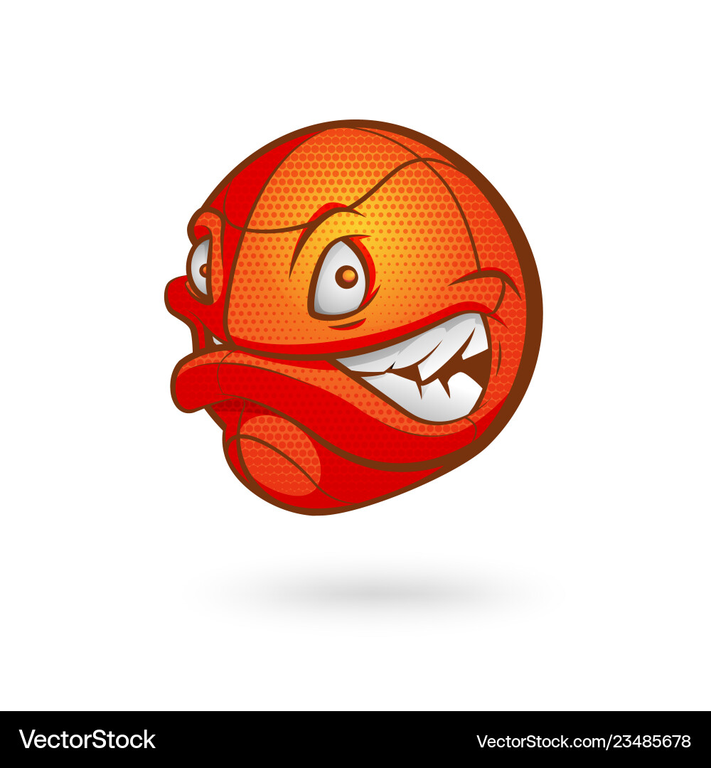 Cartoon basketball ball Royalty Free Vector Image