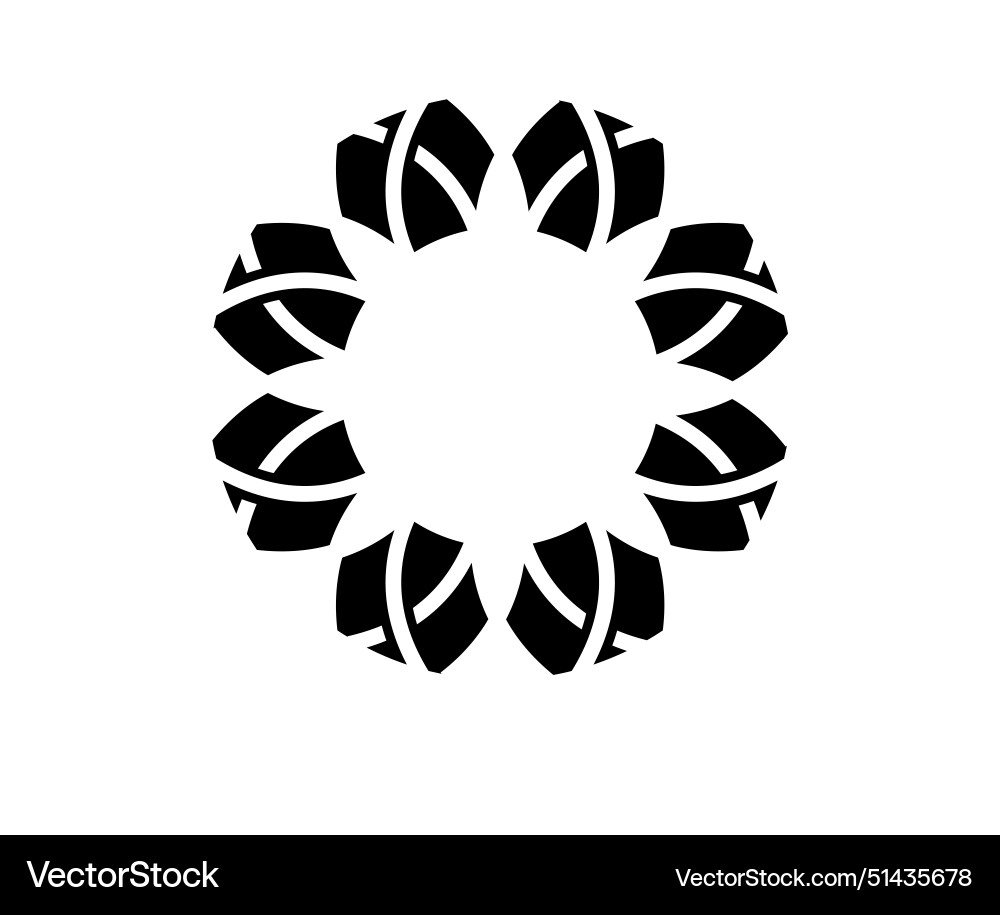 Circle ornament design logo Royalty Free Vector Image
