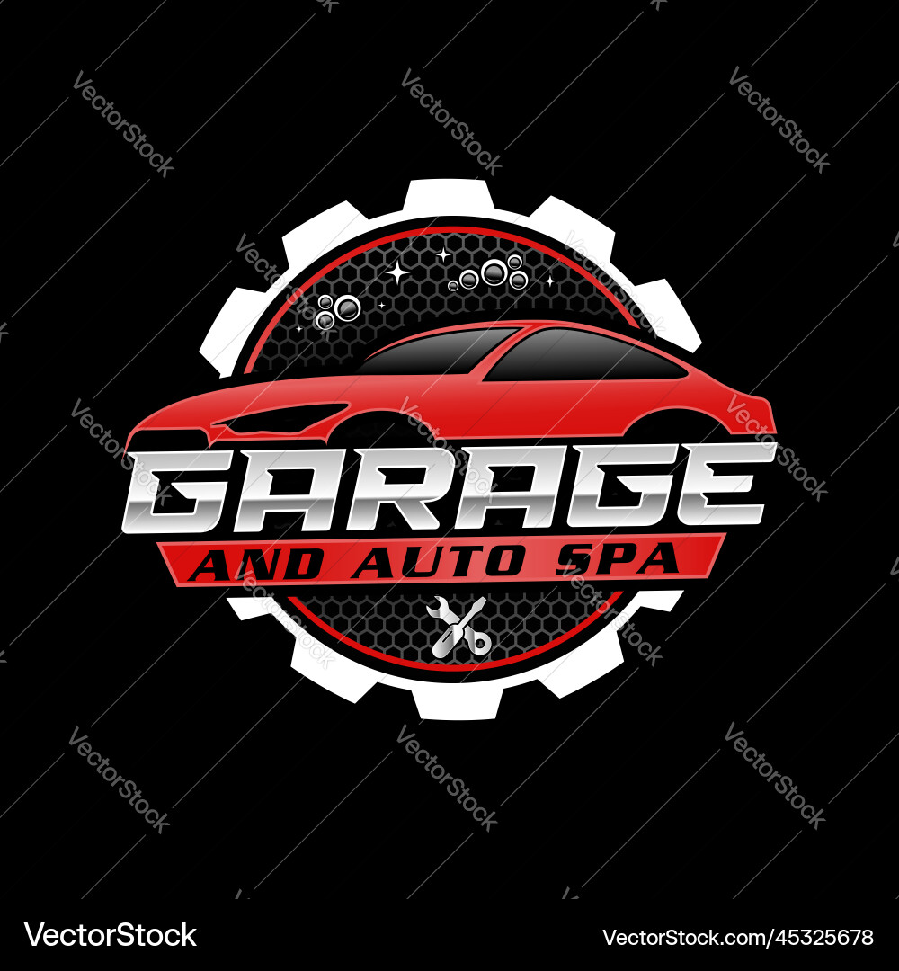 Garage and auto spa logo design template Vector Image