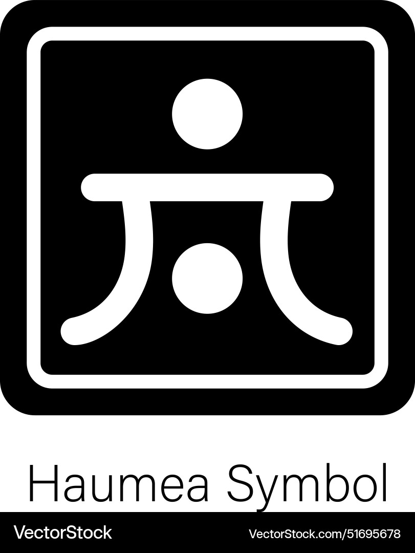 Haumea symbol Royalty Free Vector Image - VectorStock