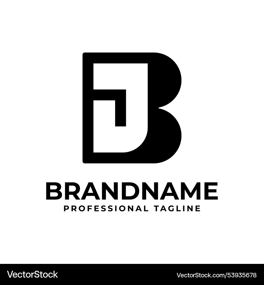 Letters bj monogram logo suitable for any Vector Image
