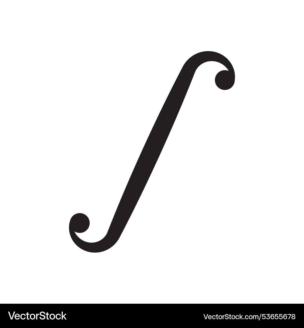 Mathematics integral icon Royalty Free Vector Image