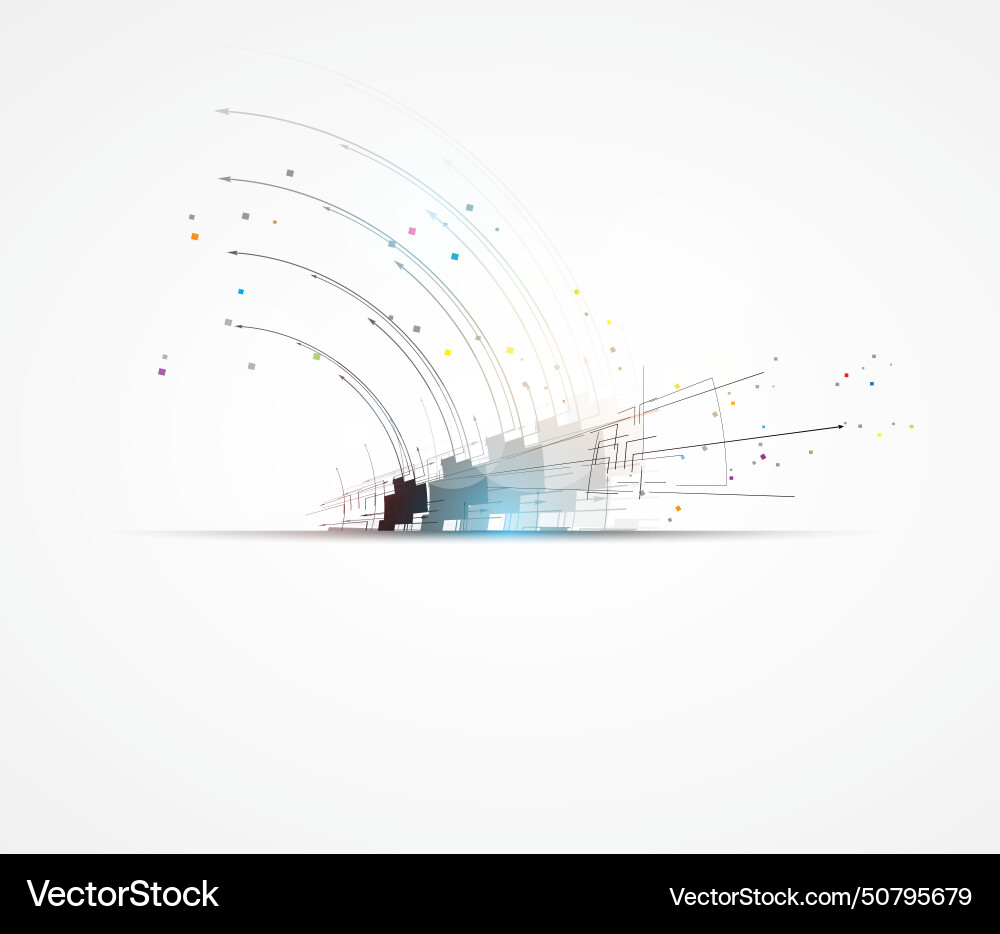 Abstract futuristic fade computer technology Vector Image