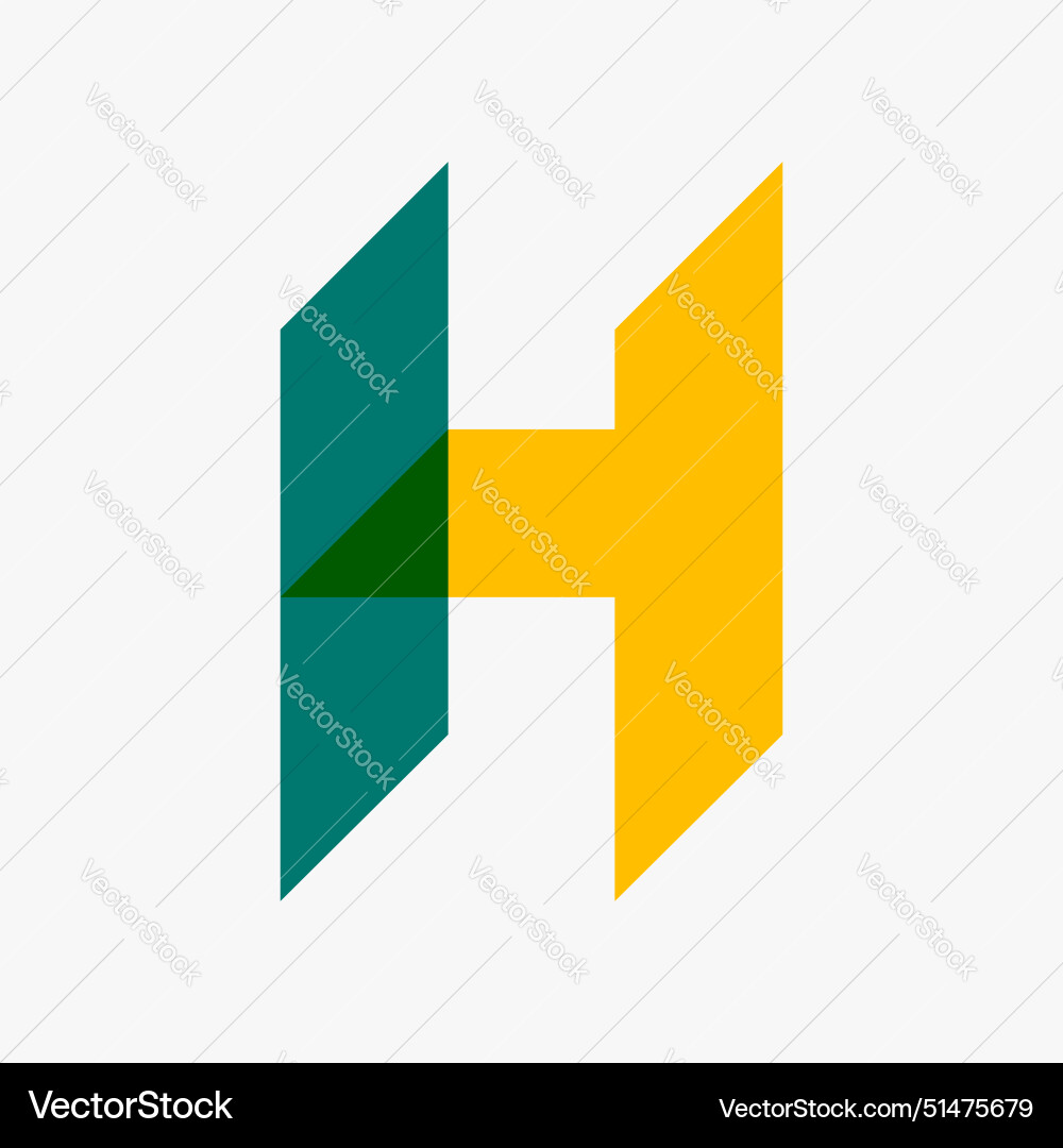 Initial letter h logo design element Royalty Free Vector