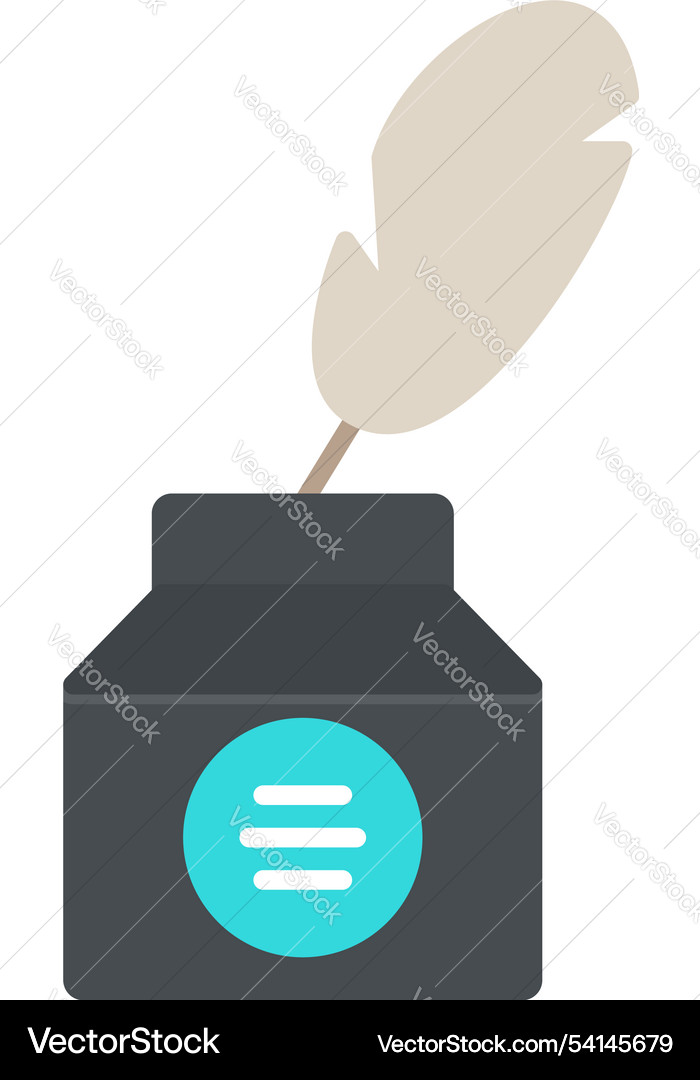 Ink flat icon design Royalty Free Vector Image