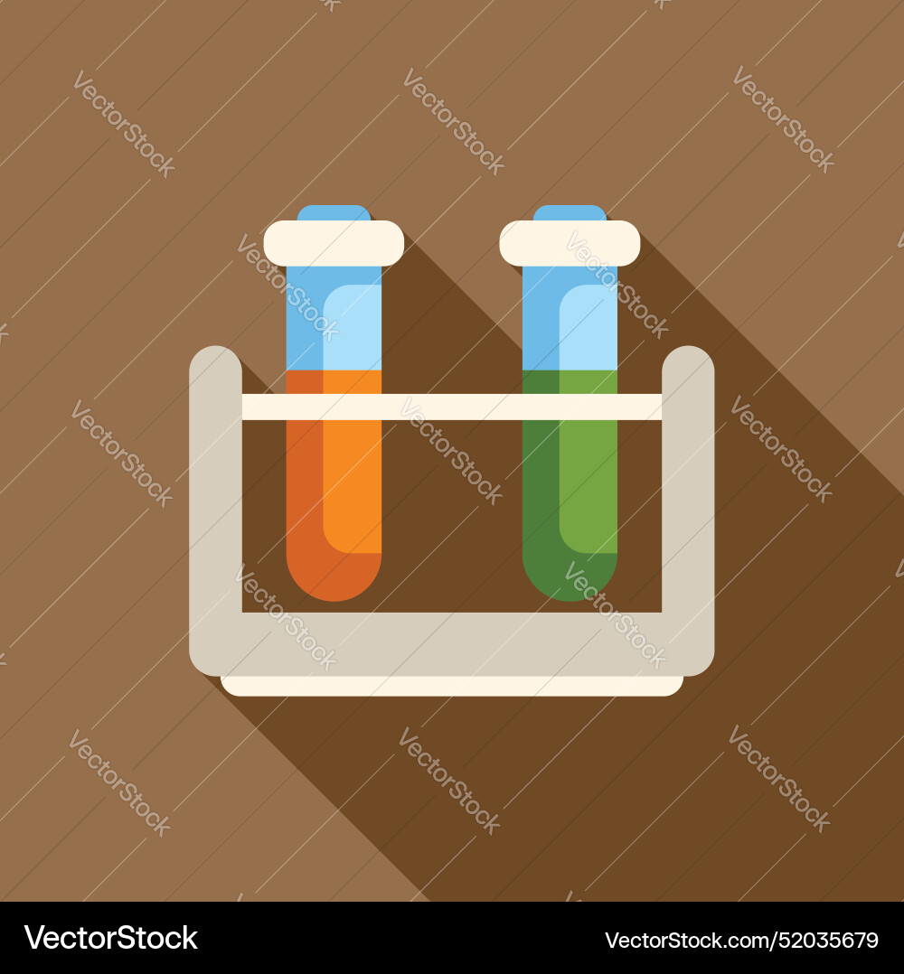 Laboratory test tubes holding colorful liquid Vector Image