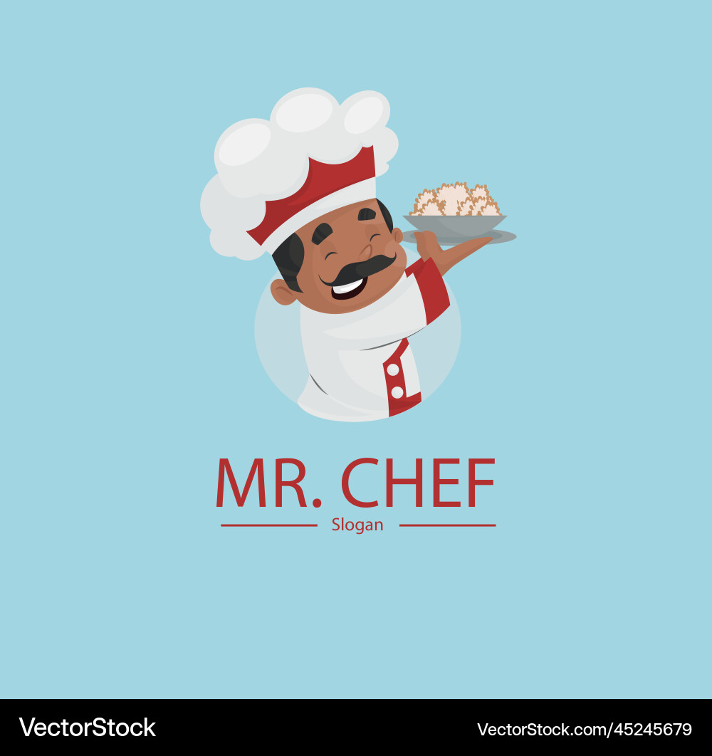 Mr chef mascot logo Royalty Free Vector Image - VectorStock