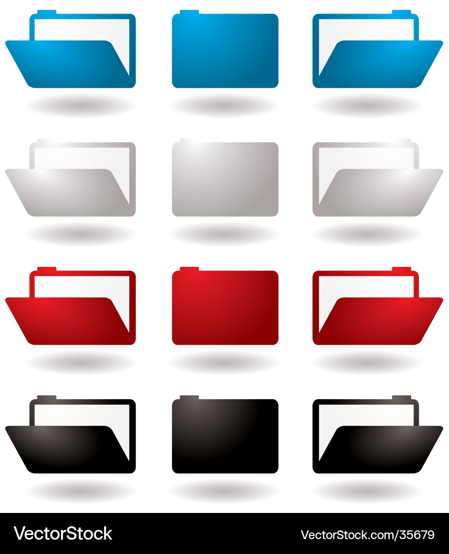 Ordner Icon Lizenzfreies Vektorbild - VectorStock