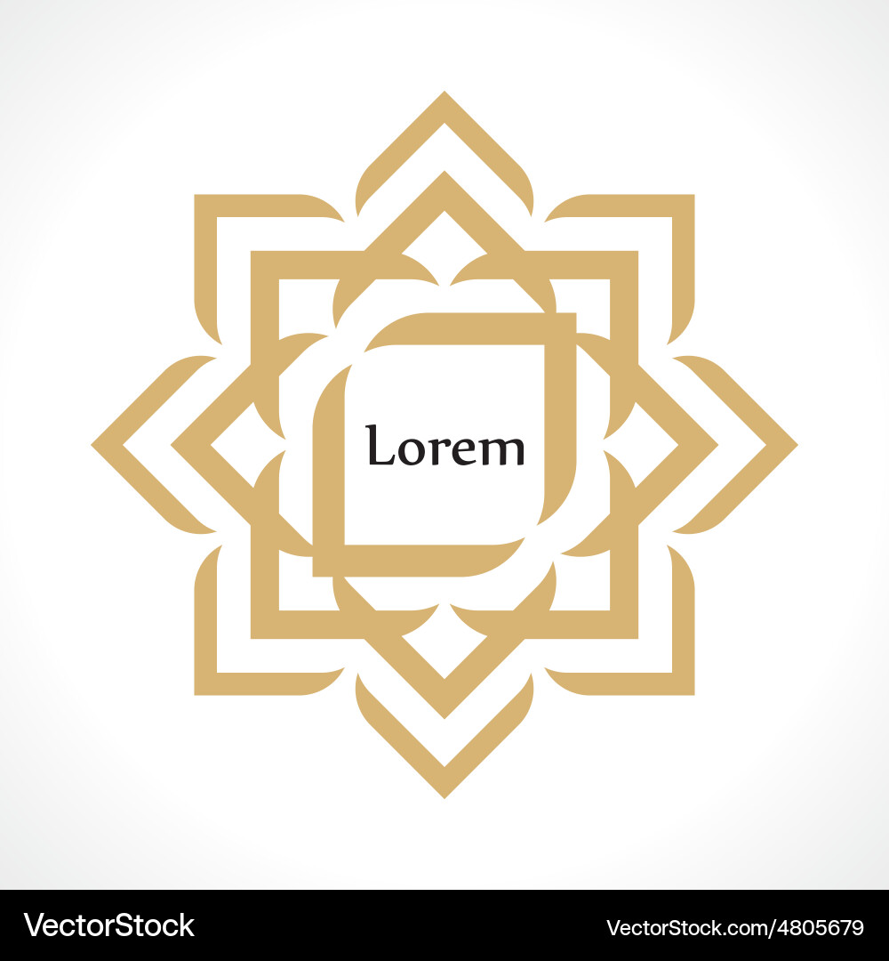 Oriental arabic pattern in form a flower Vector Image