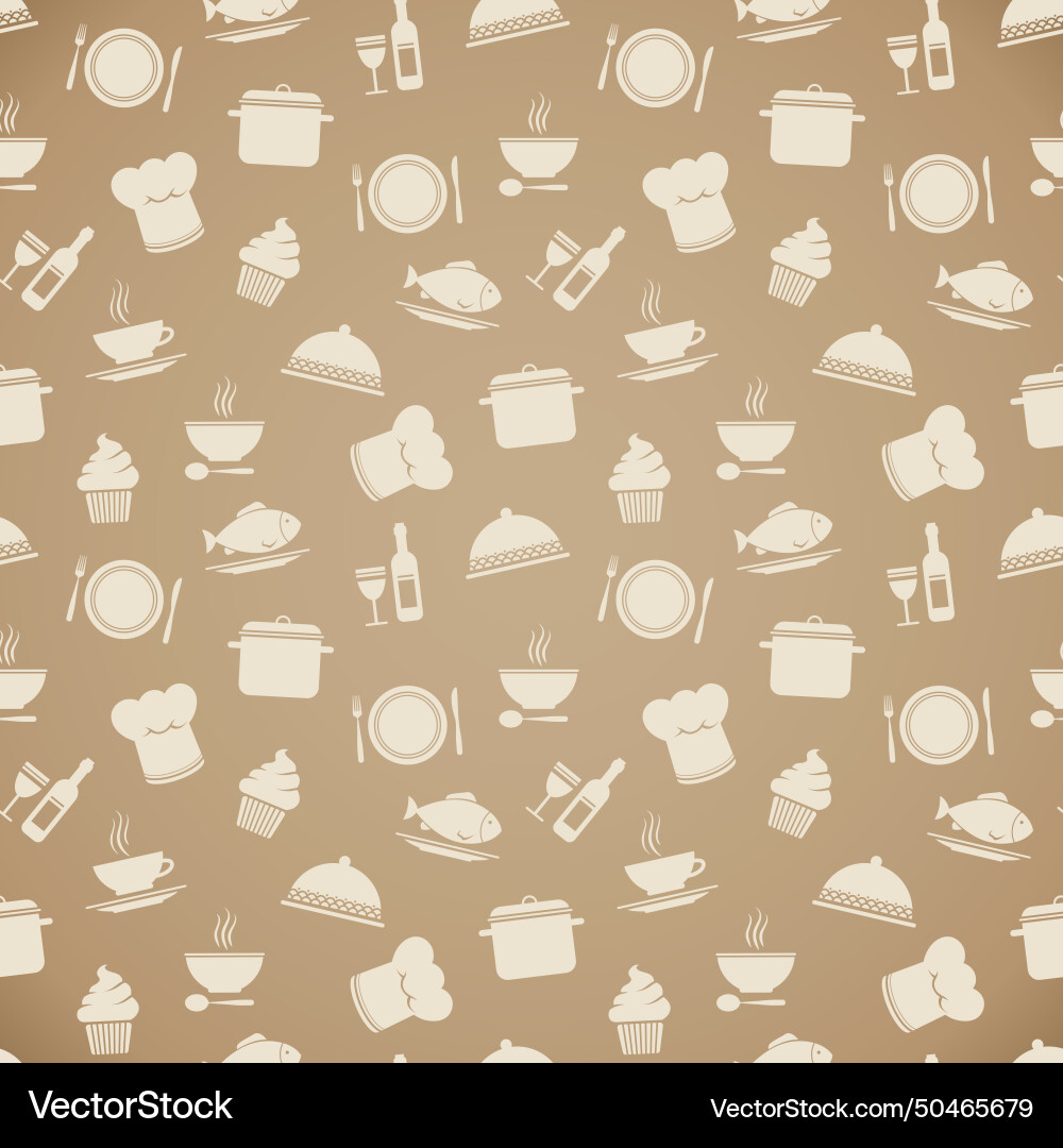 Seamless restaurant menu pattern background Vector Image