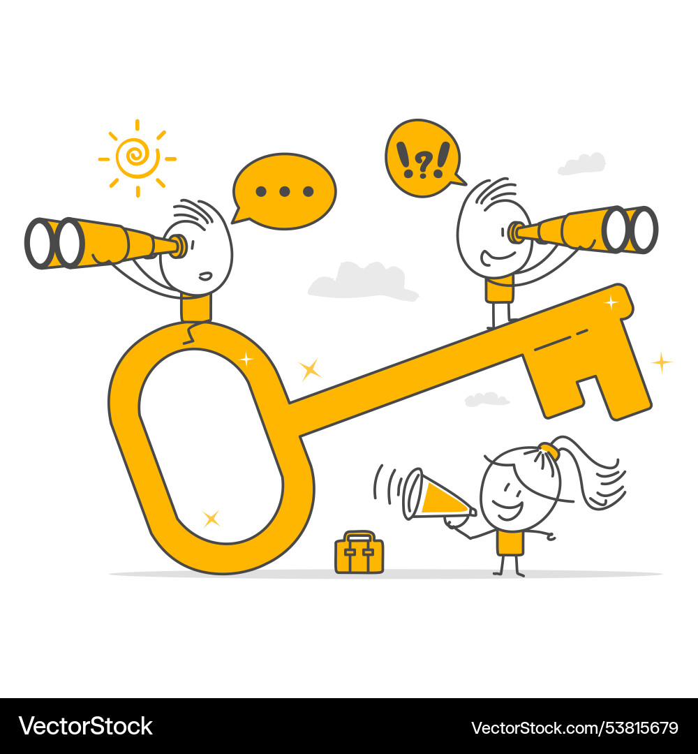 Successful team with a big key motivation Vector Image