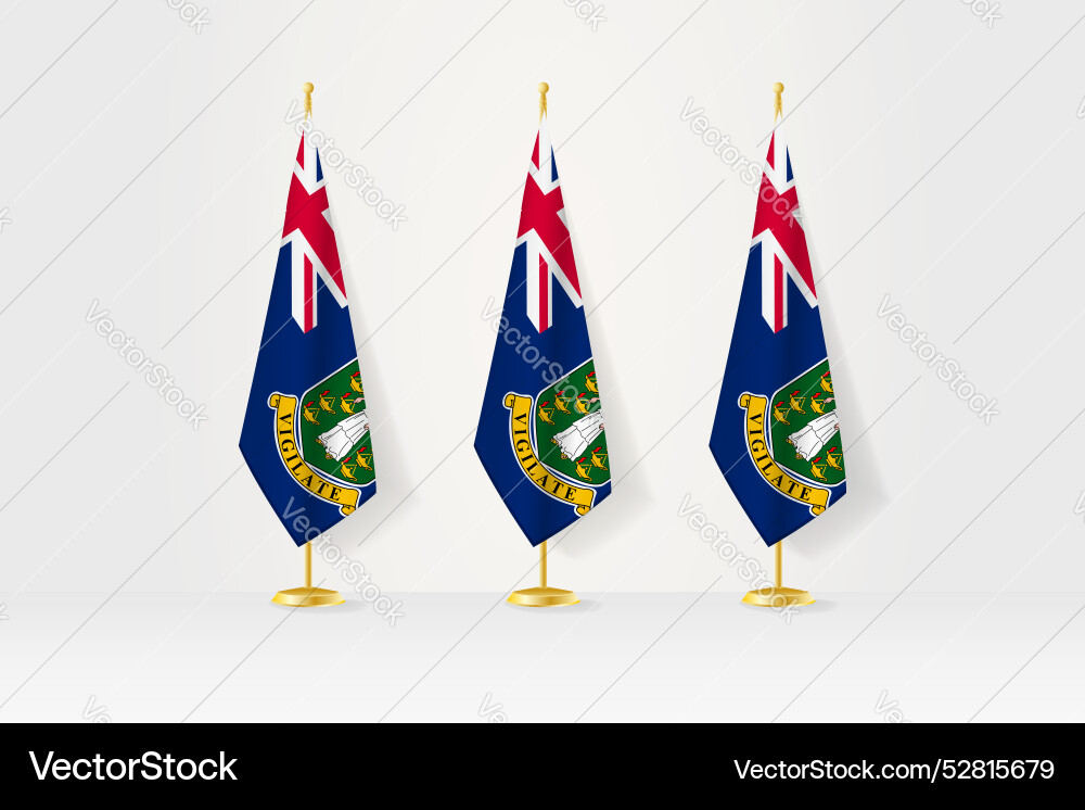 Three british virgin islands flags in a row Vector Image