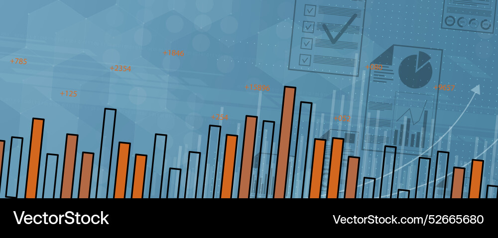 Advancing business intelligence through Royalty Free Vector