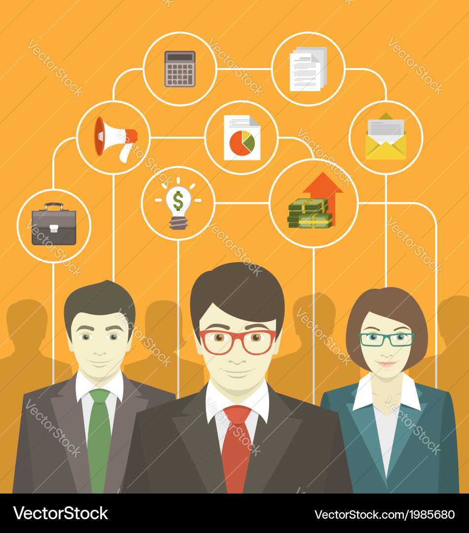 Business consulting team Royalty Free Vector Image