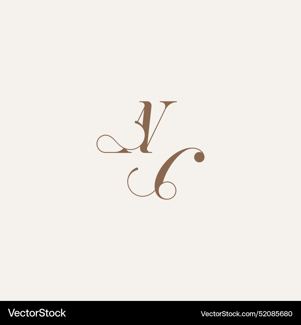 Initial monogram logo wedding concept design Vector Image