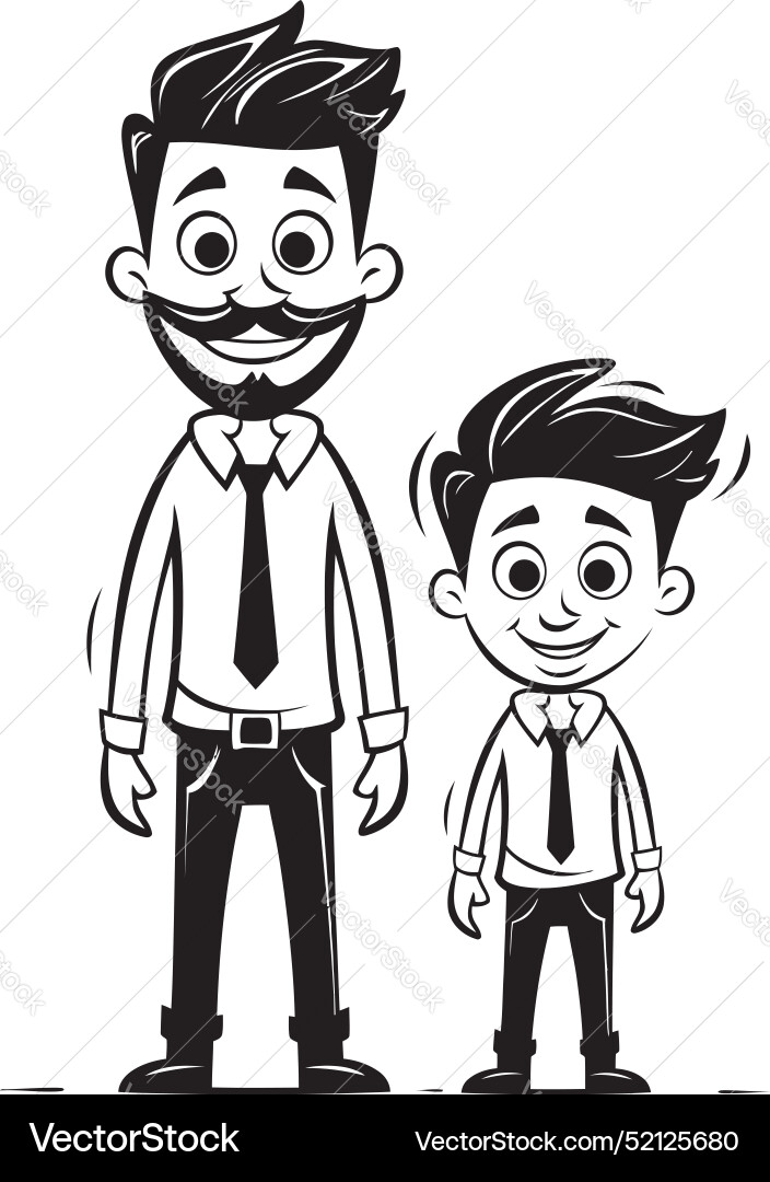 Joyous connection cartoon iconic design daddys Vector Image