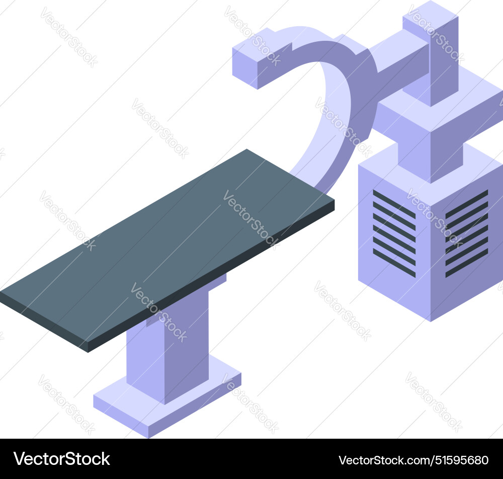 Modern medical equipment showing x ray machine Vector Image