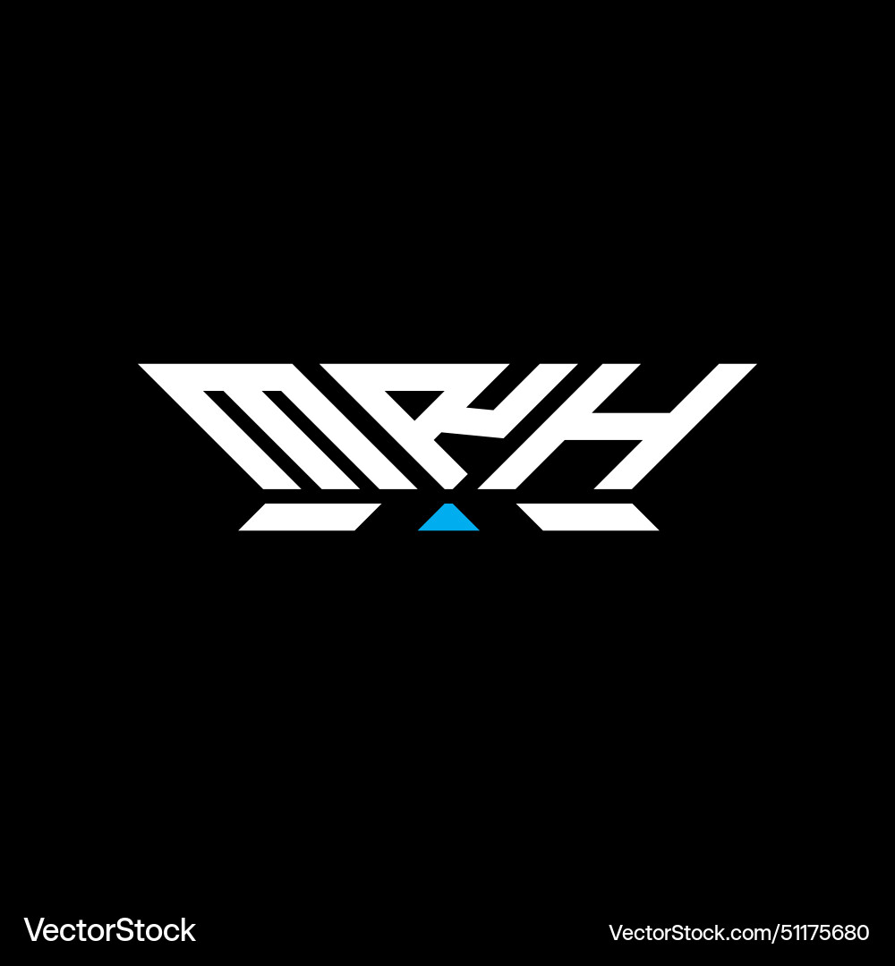 Mrh letter logo design simple and modern Vector Image