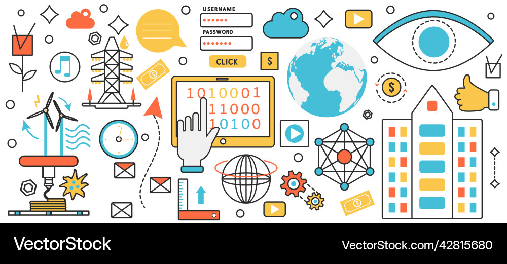 Power and energy green alternative technology Vector Image